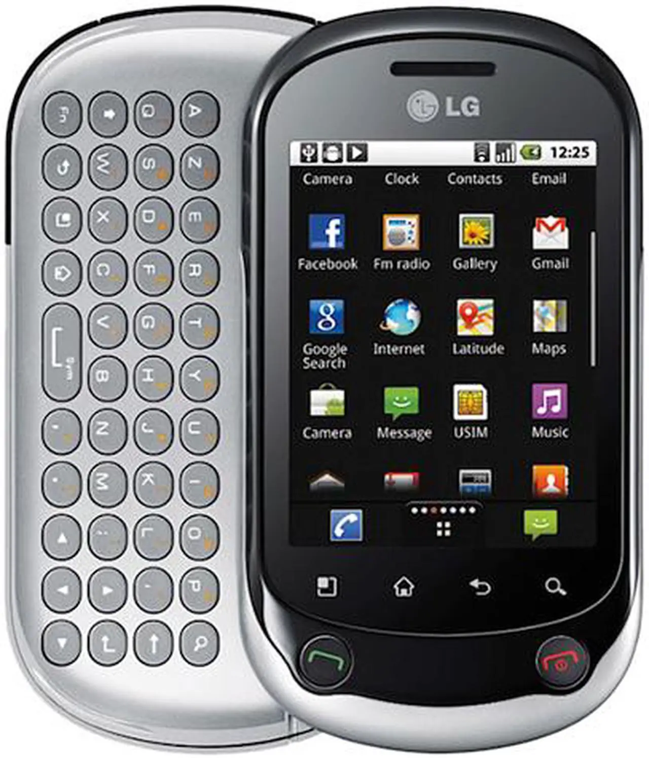 Open Box: LG Optimus Chat C555 Unlocked GSM Android Slider Cell Phone 2 ...