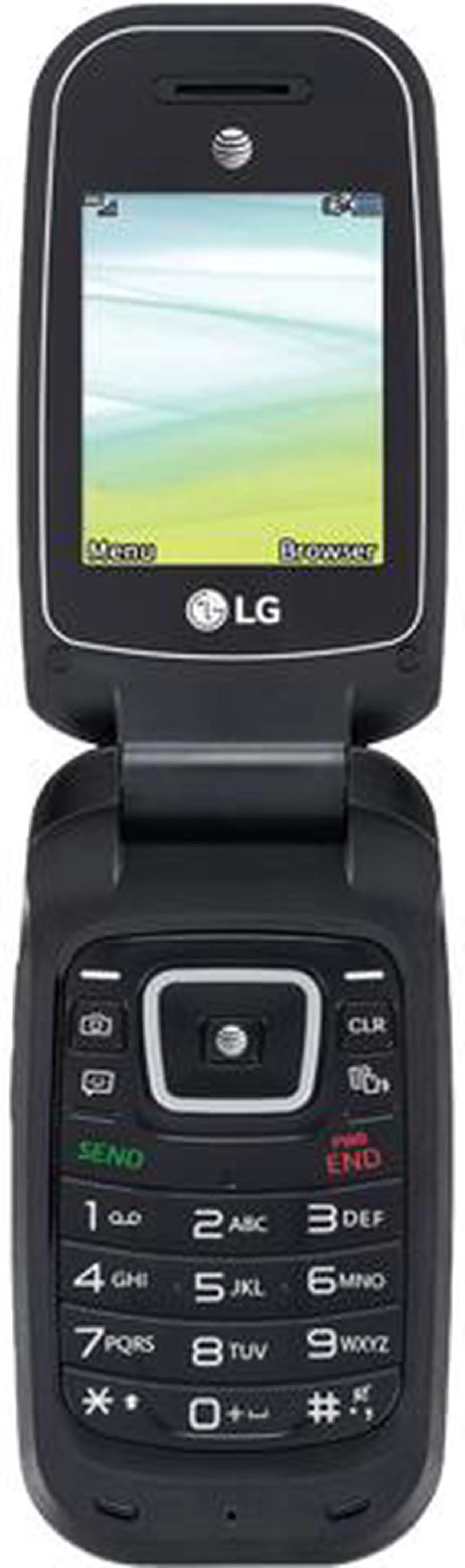 LG B470 AT&T GoPhone Prepaid Basic Flip Phone - Black - Newegg.com