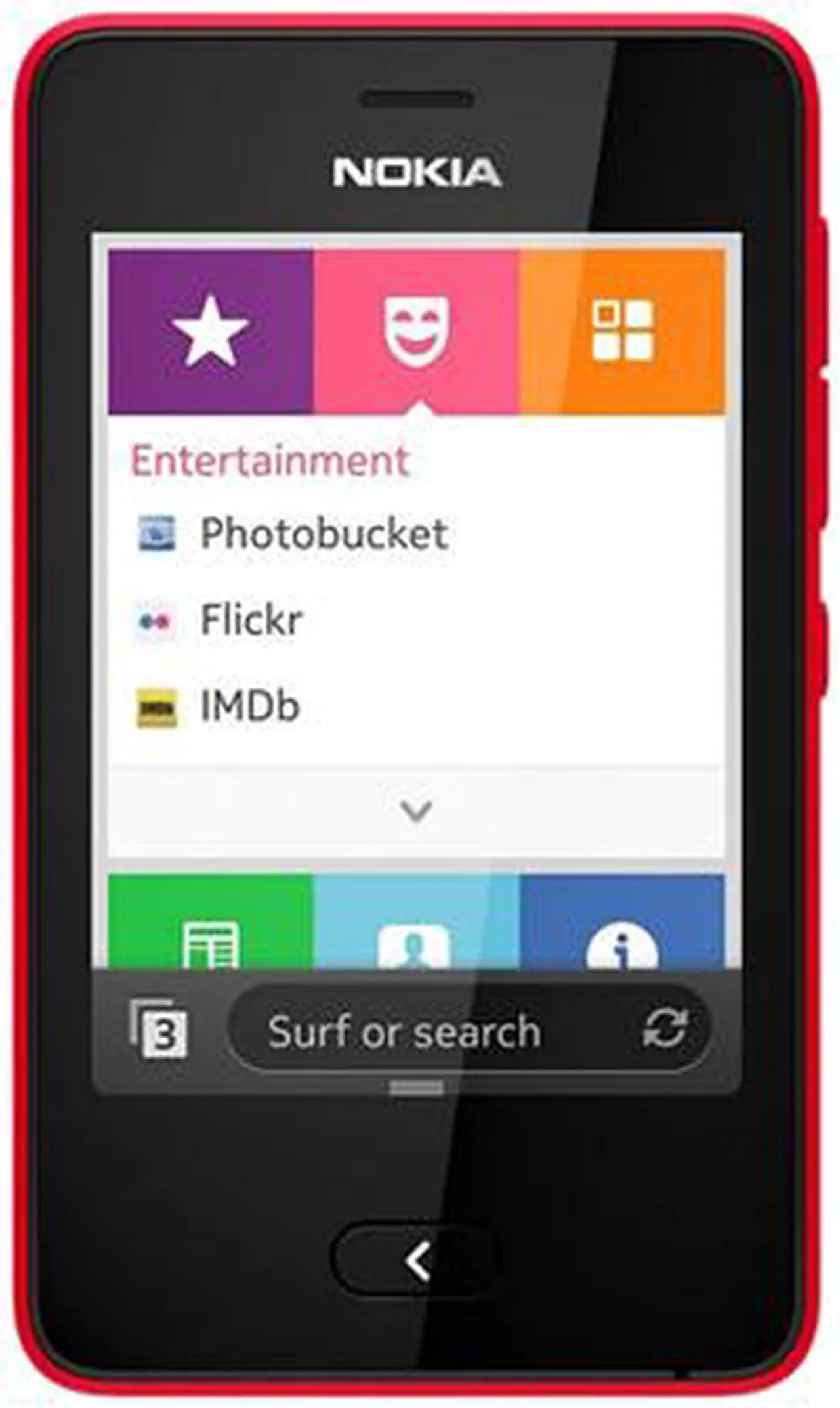 Nokia Asha 501 Unlocked GSM Touchscreen Cell Phone 3.0" Red 128 MB, 64 ...