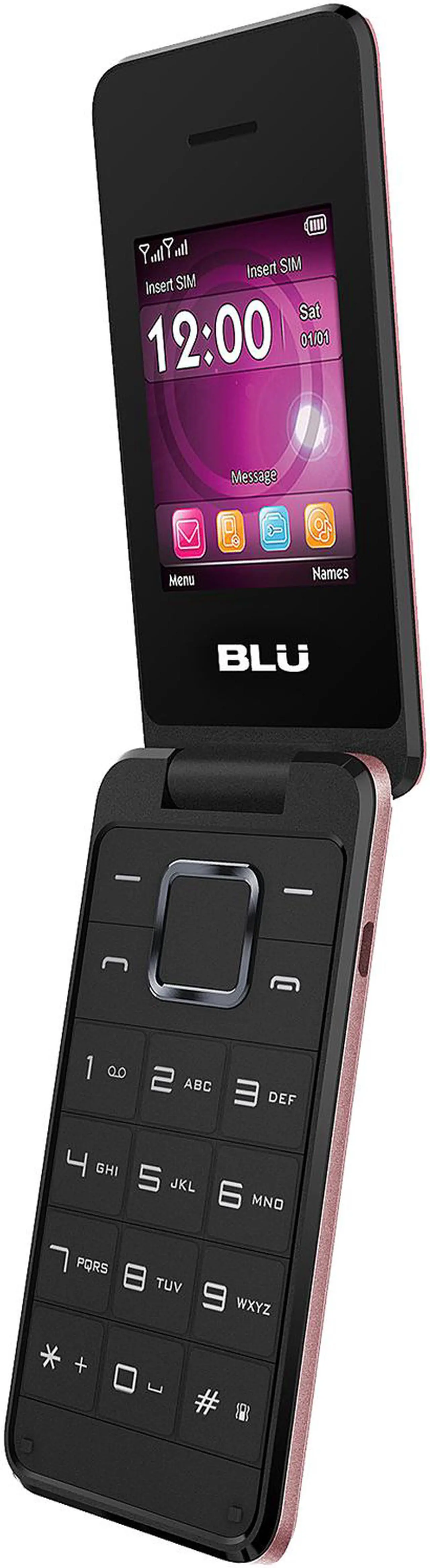 Blu DIVA Flip T390X 2G GSM Flip Phone 2.4" Pink 24MB RAM - Newegg.com