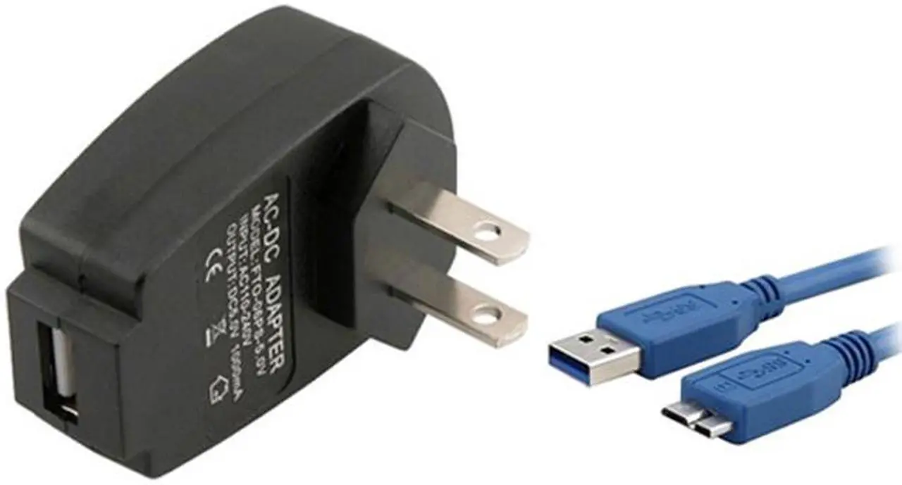 Insten 1457871 Black USB Travel Charger Adapter with 6FT SuperSpeed ...