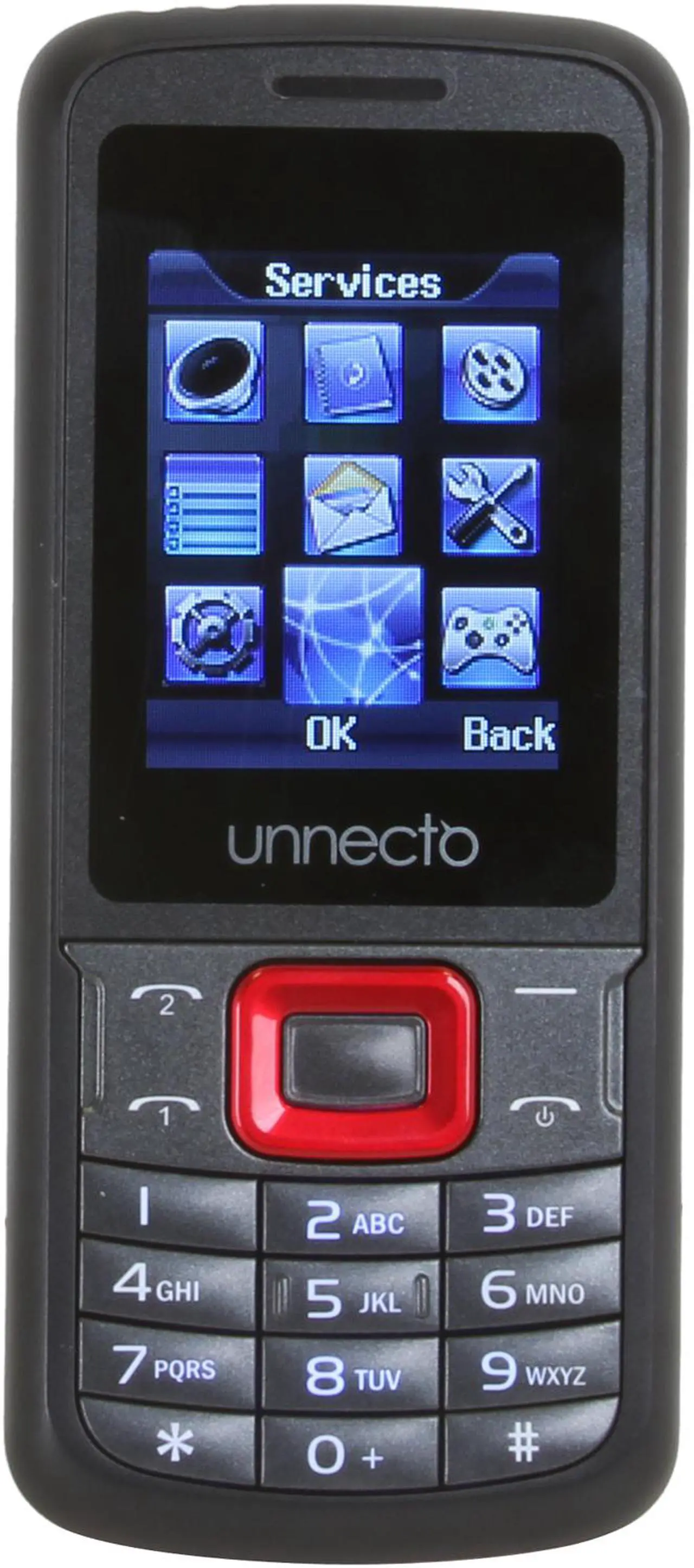 Unnecto ECO Unlocked Bar Phone w/ Dual Sim 1.77" Black / Red - Newegg.com