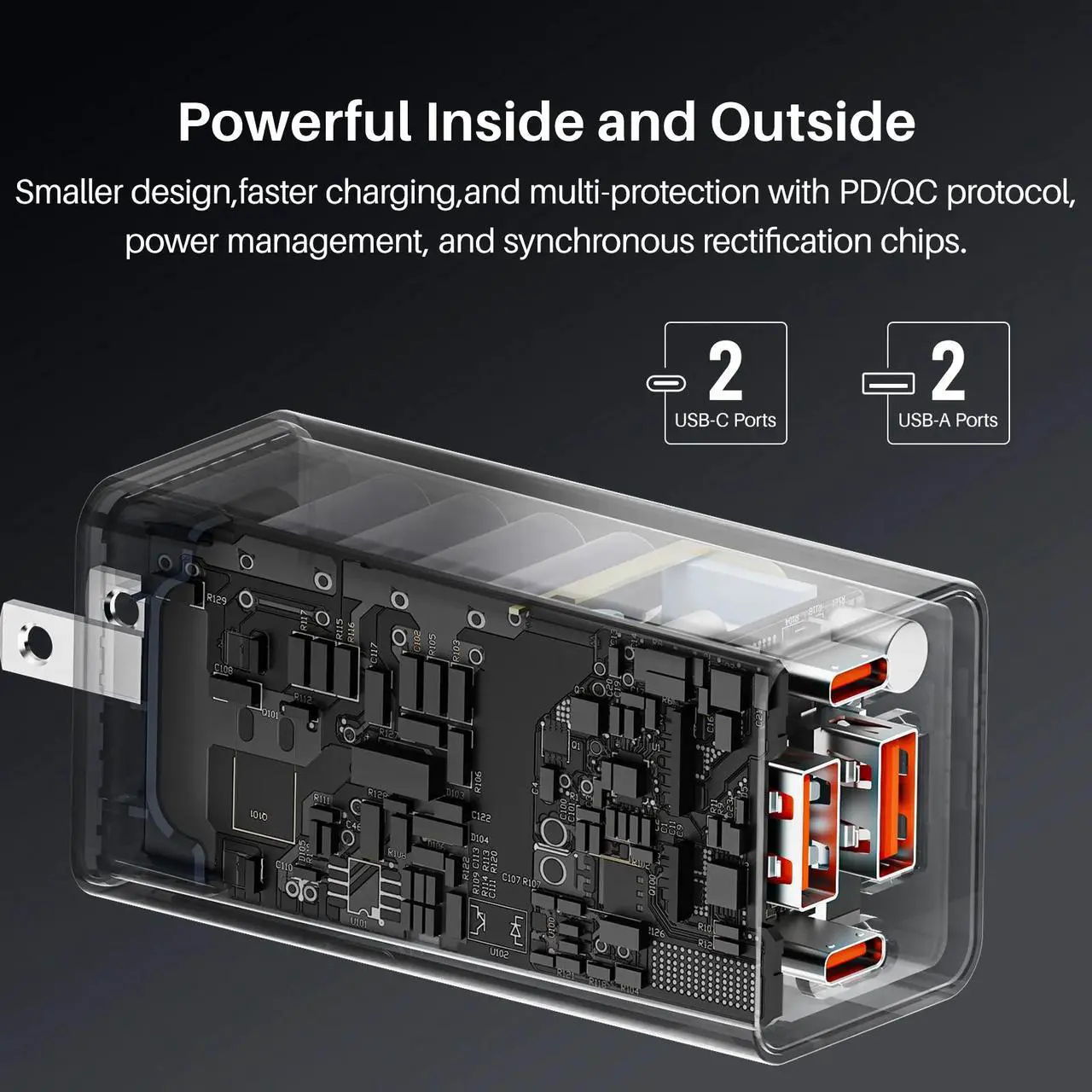 Tozo C2 USB C 65W Fast Foldable Wall Charger - White C2-WHT - Newegg.com