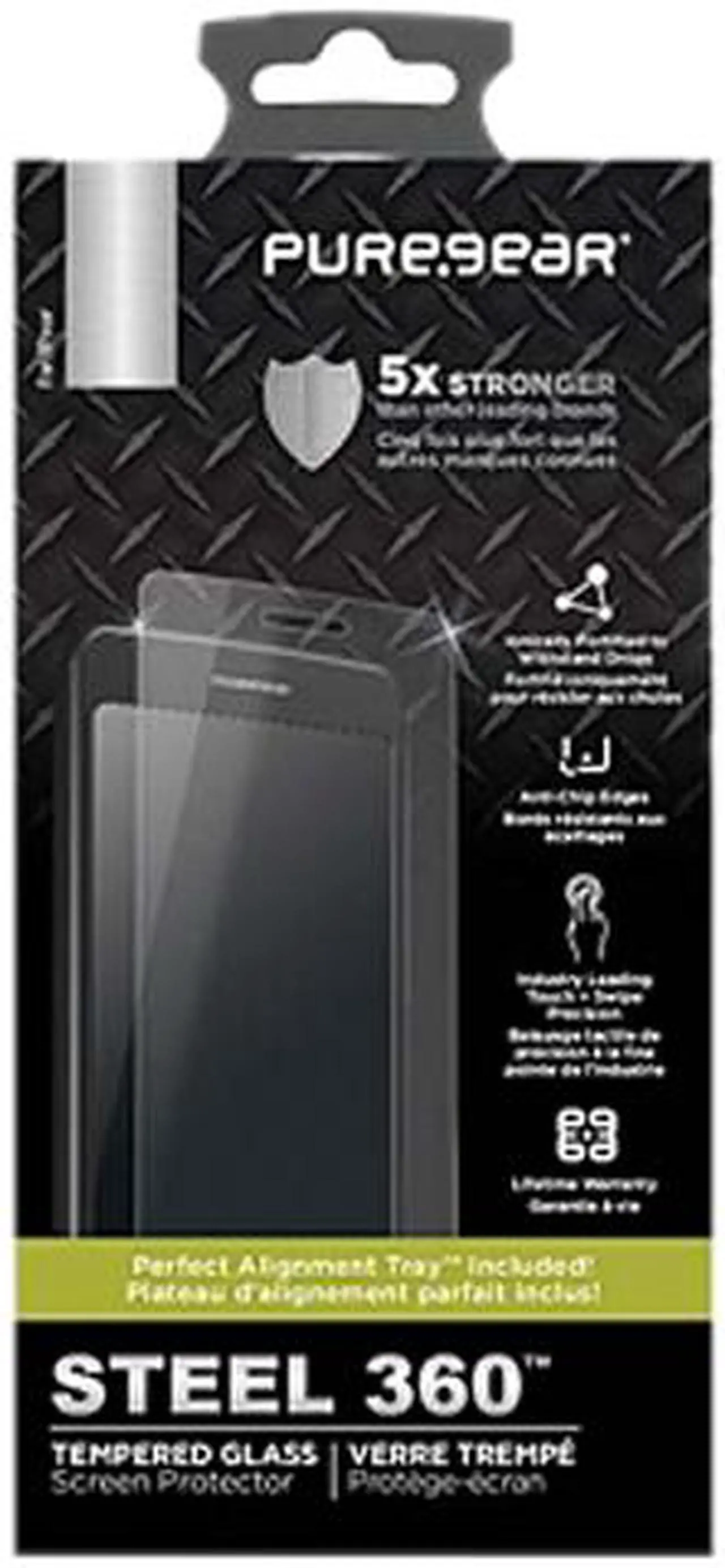 PureGear Steel 360 Screen Protector With Install Tray - Tempered Glass ...