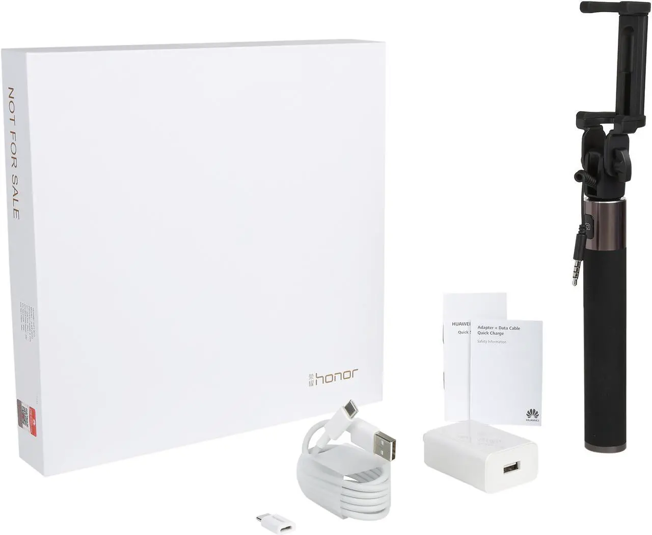 Huawei Gift box for Honor 8, Selfie stick (Black) X1, USB Type-C cable ...