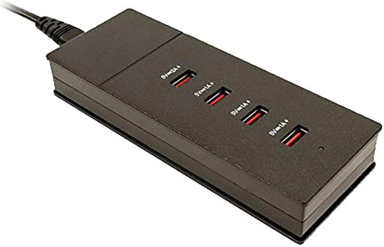 FoxSmart 40104 Black 5A 4-Port USB Charger - Newegg.com