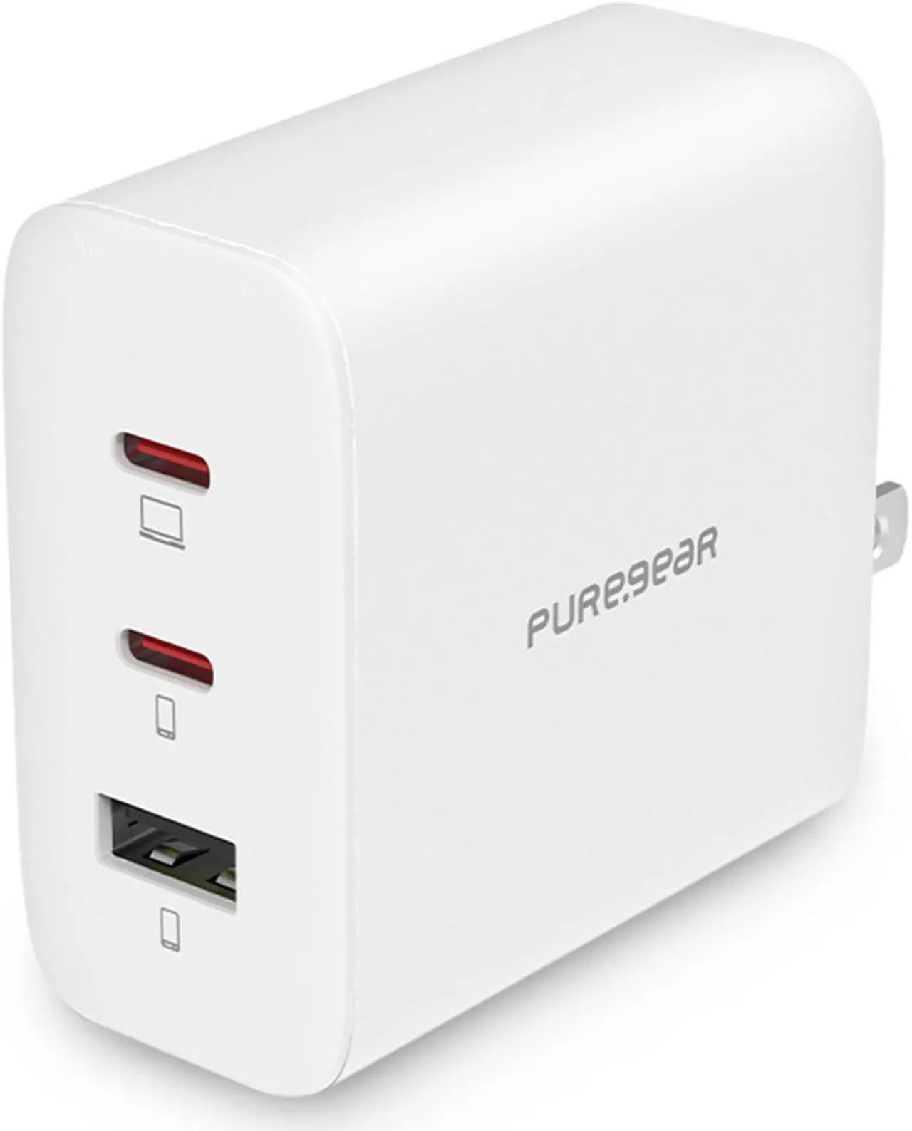 PureGear LightSpeed nano - 72W GaN Multi-Port USB-C + USB-A Wall ...