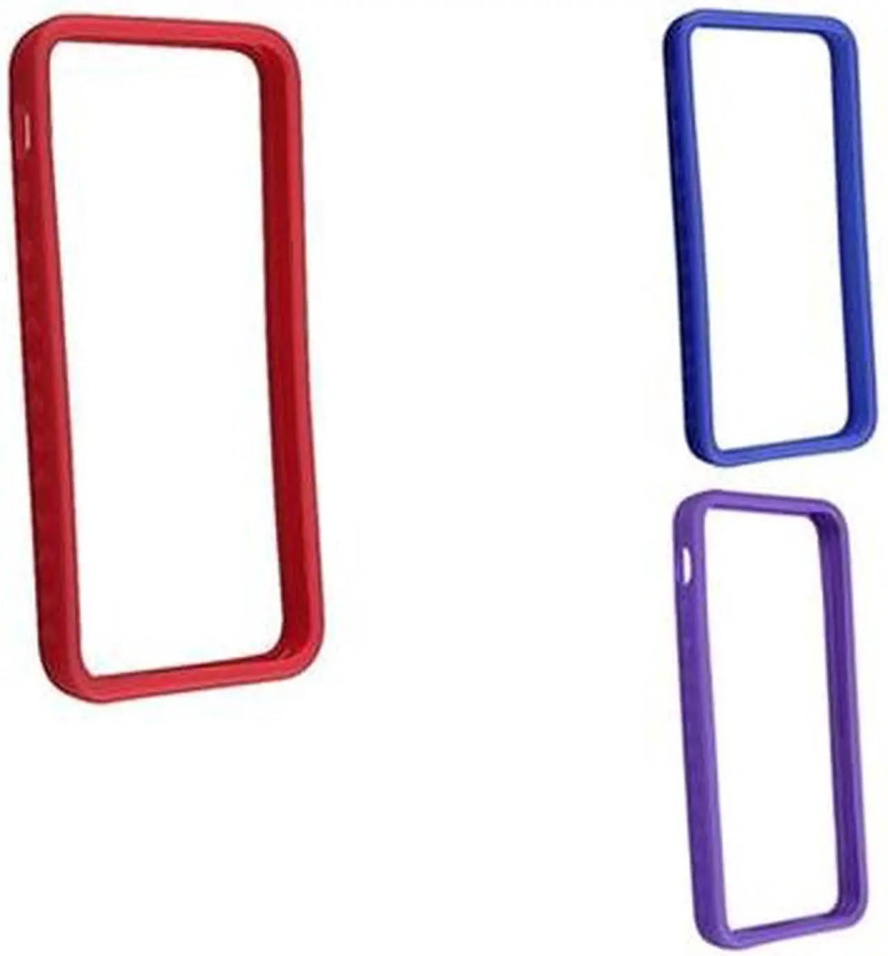 Insten 3 packs of Bumper TPU Rubber Cases: Red / Blue / Purple ...