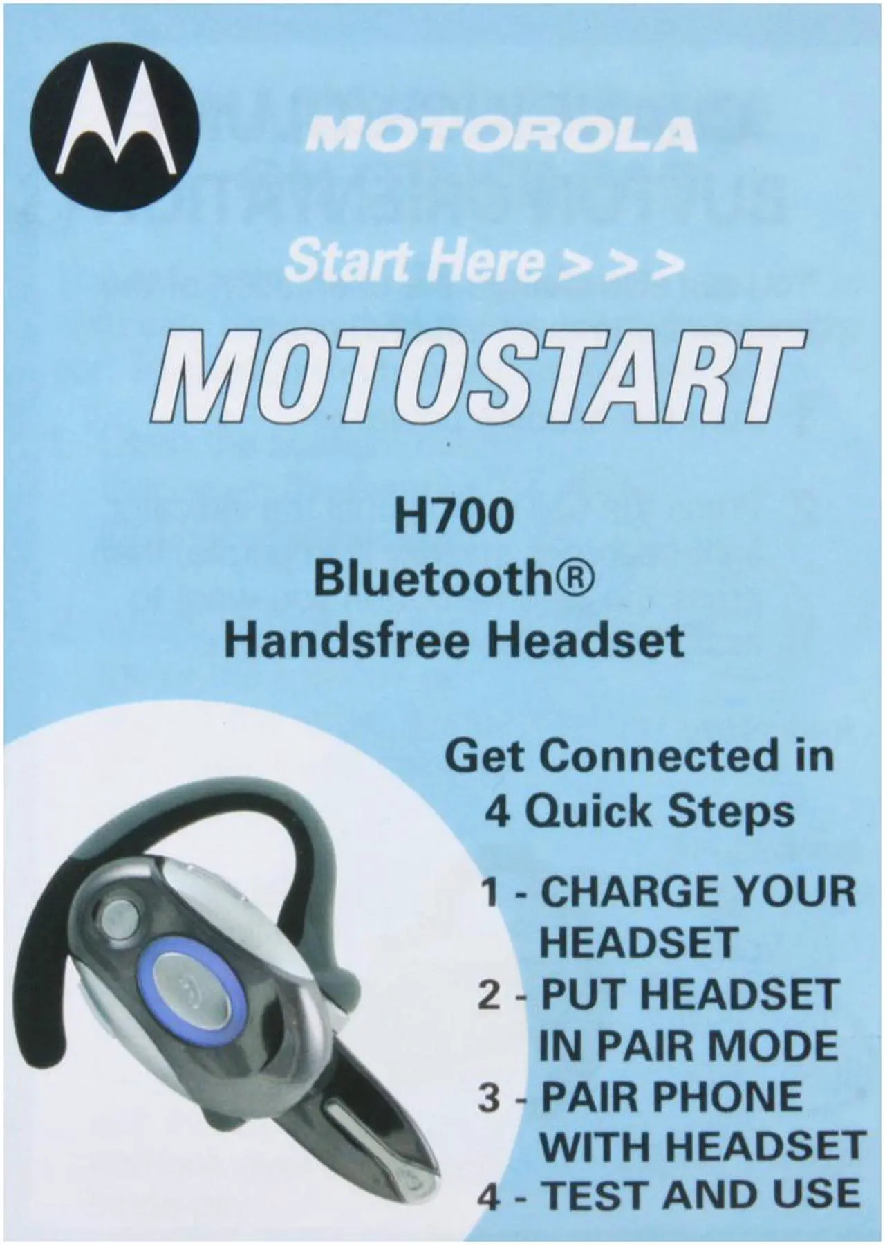 Motorola Over the Ear Bluetooth Headset Black Bulk (H700) - Newegg.com