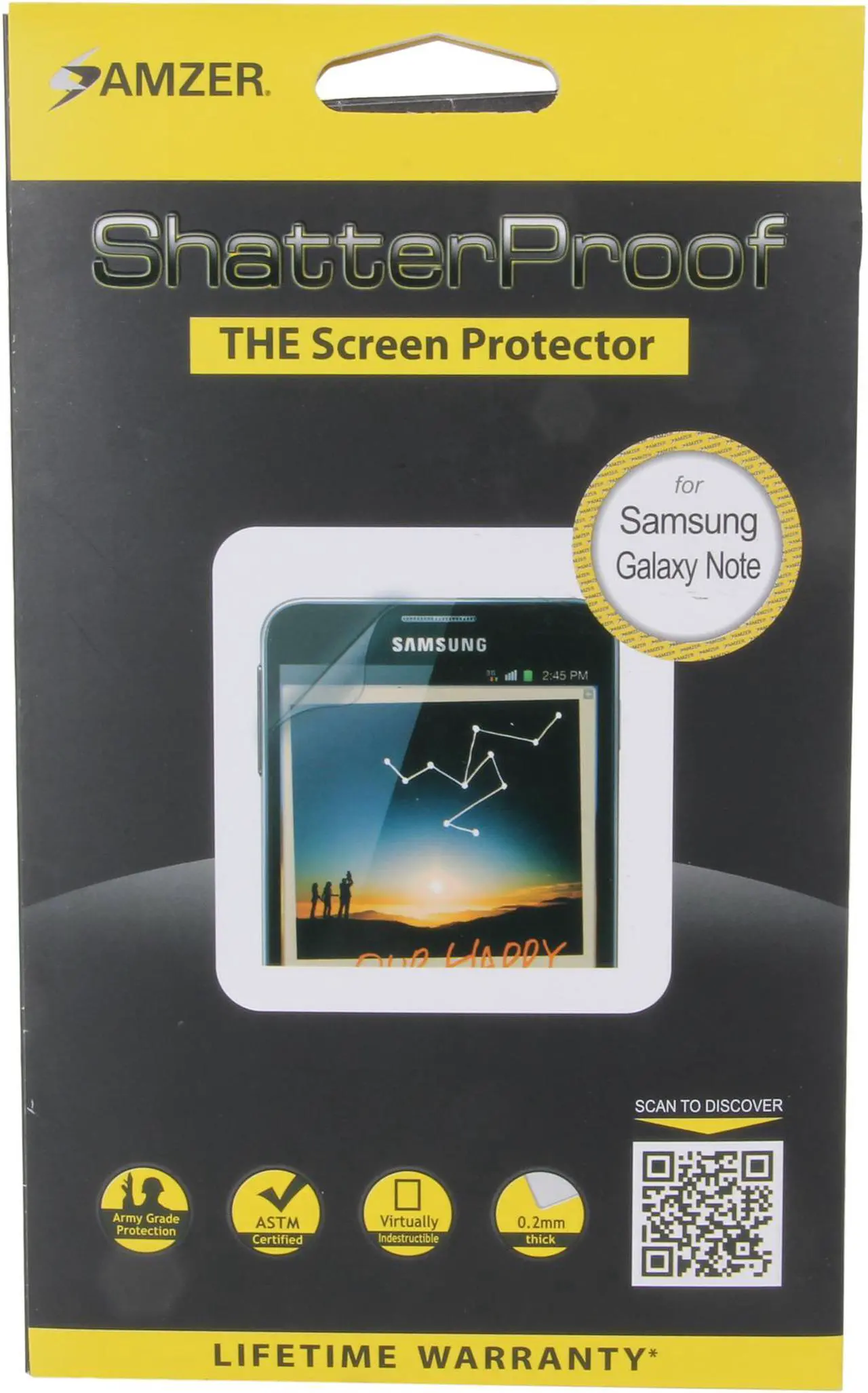 AMZER ShatterProof Front Coverage Screen Protector For Samsung Galaxy ...