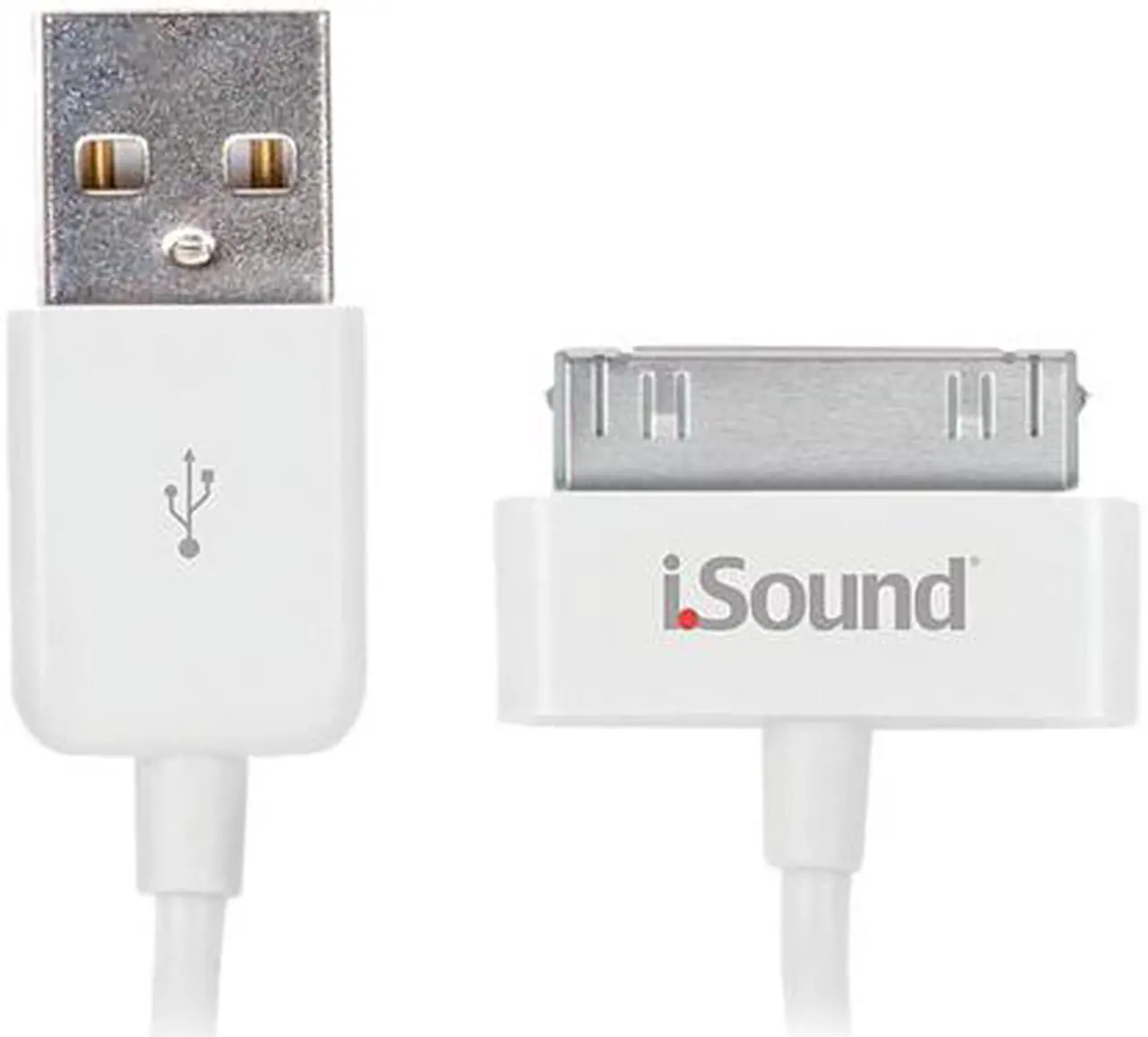 iSound ISOUND-1663 White Charge & Sync Cable For iPod, iPhone, and iPad ...