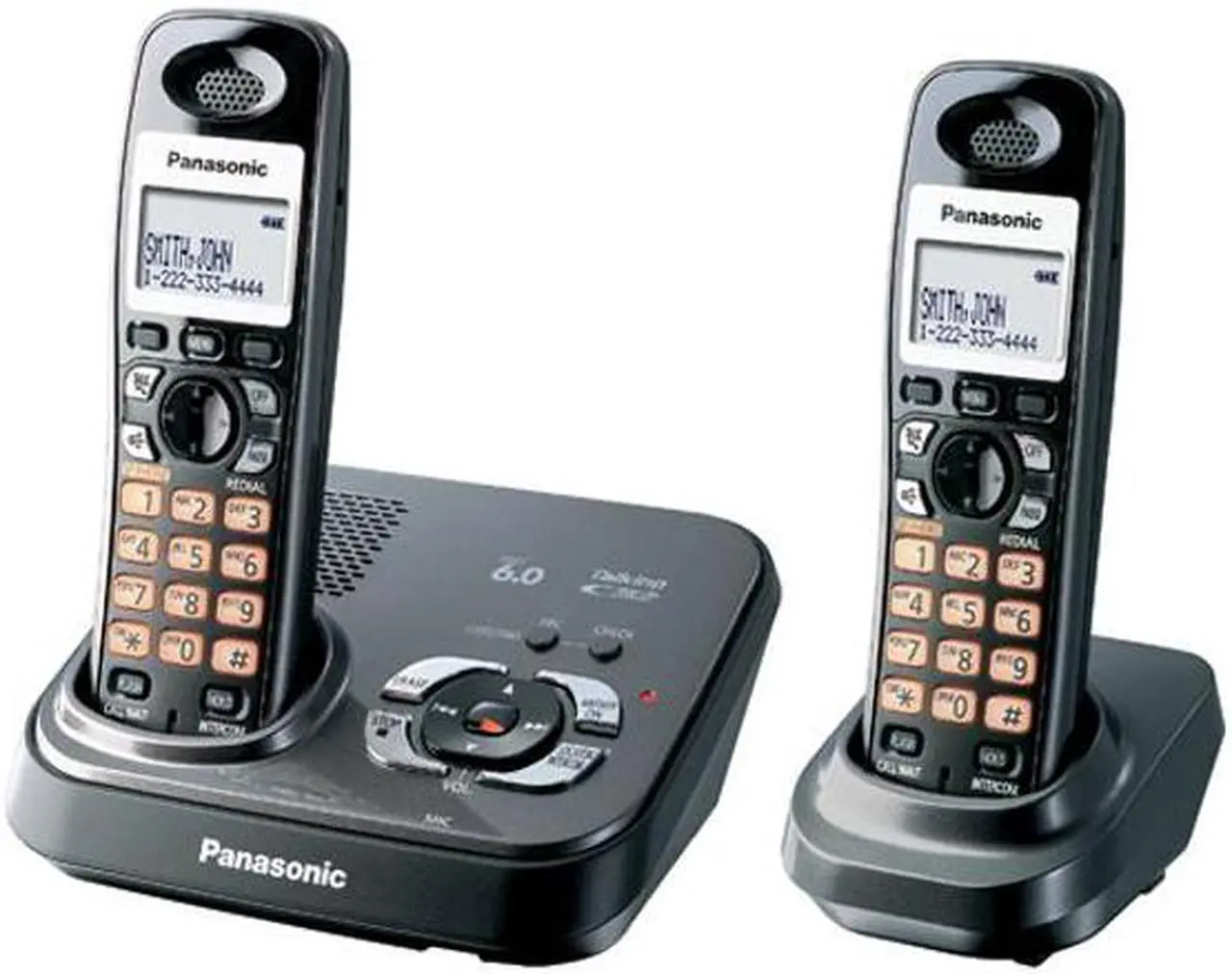 Panasonic KX-TG9332T 1.9 GHz Digital DECT 6.0 2X Handsets DECT 6.0 Expandable Digital Cordless ...