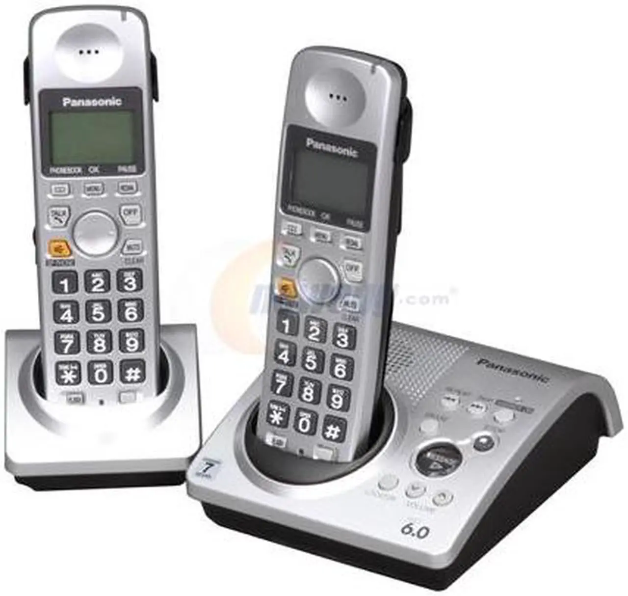 Refurbished: Panasonic KX-TG1032SR 1.9 GHz DECT 6.0 2X Handsets Cordless Phone - Newegg.com