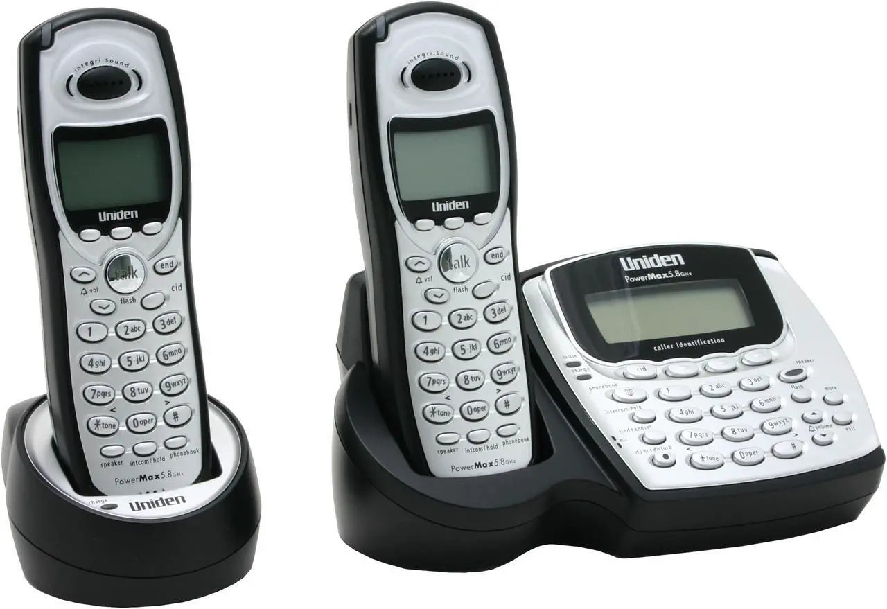 Uniden TRU-8865/2 5.8 GHz Digital 2X Handsets Cordless Phone - Newegg.com