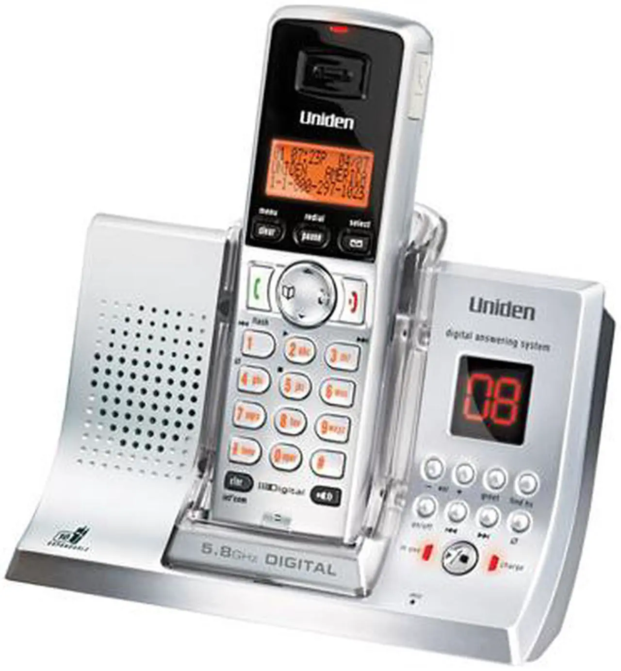 Uniden TRU9380 5.8 GHz Digital FHSS 1X Handsets Cordless Phone - Newegg.com