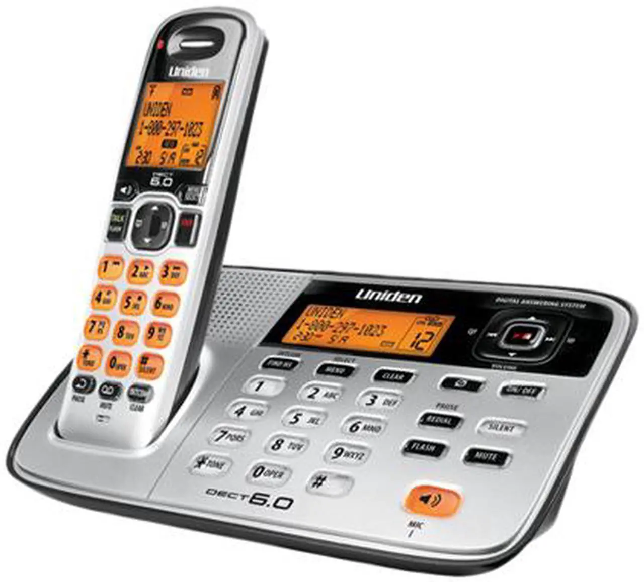 Uniden D1685-2 1.9 GHz DECT 6.0 2X Handsets Cordless Phones with Dual ...