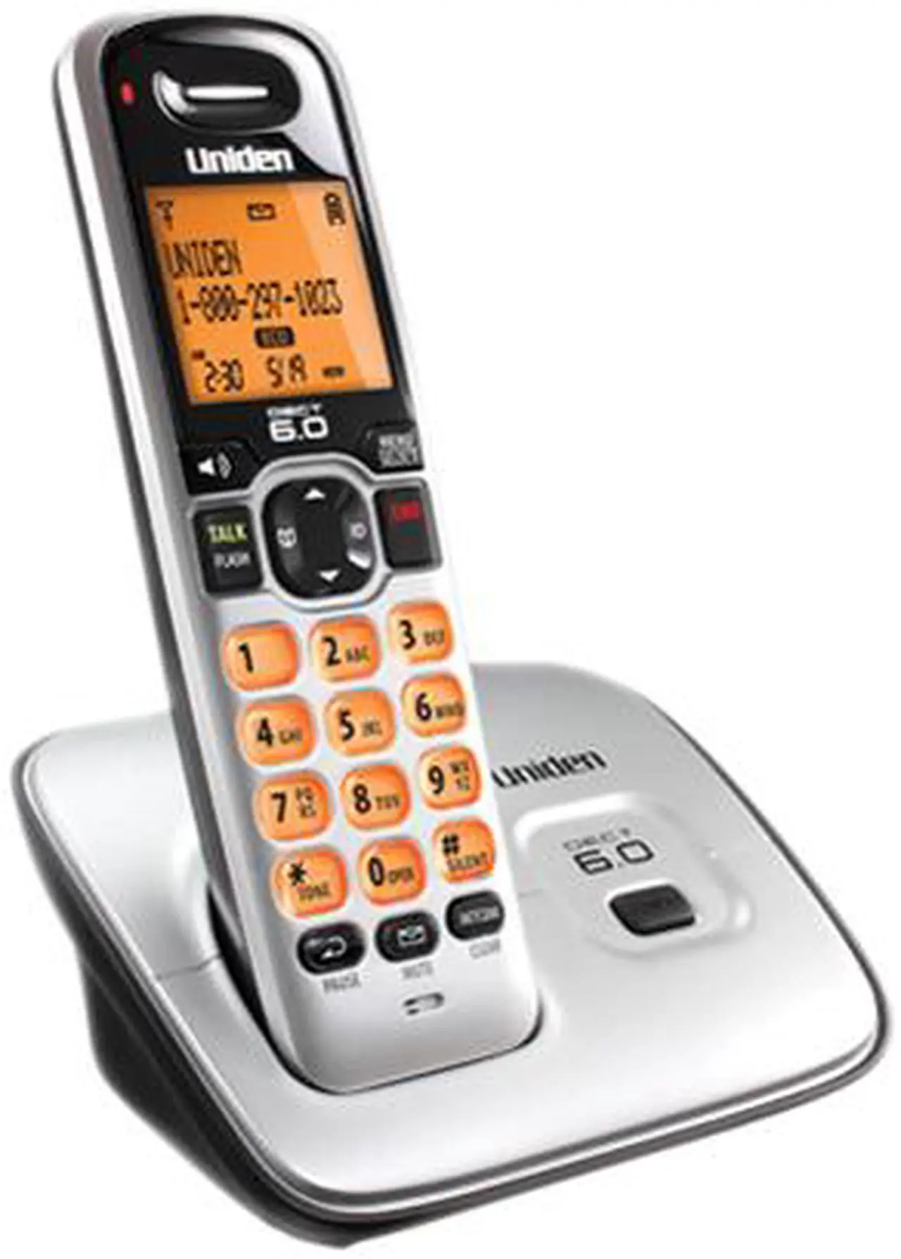 Uniden D1660 1.9 GHz Digital DECT 6.0 1X Handsets Cordless Phone System ...