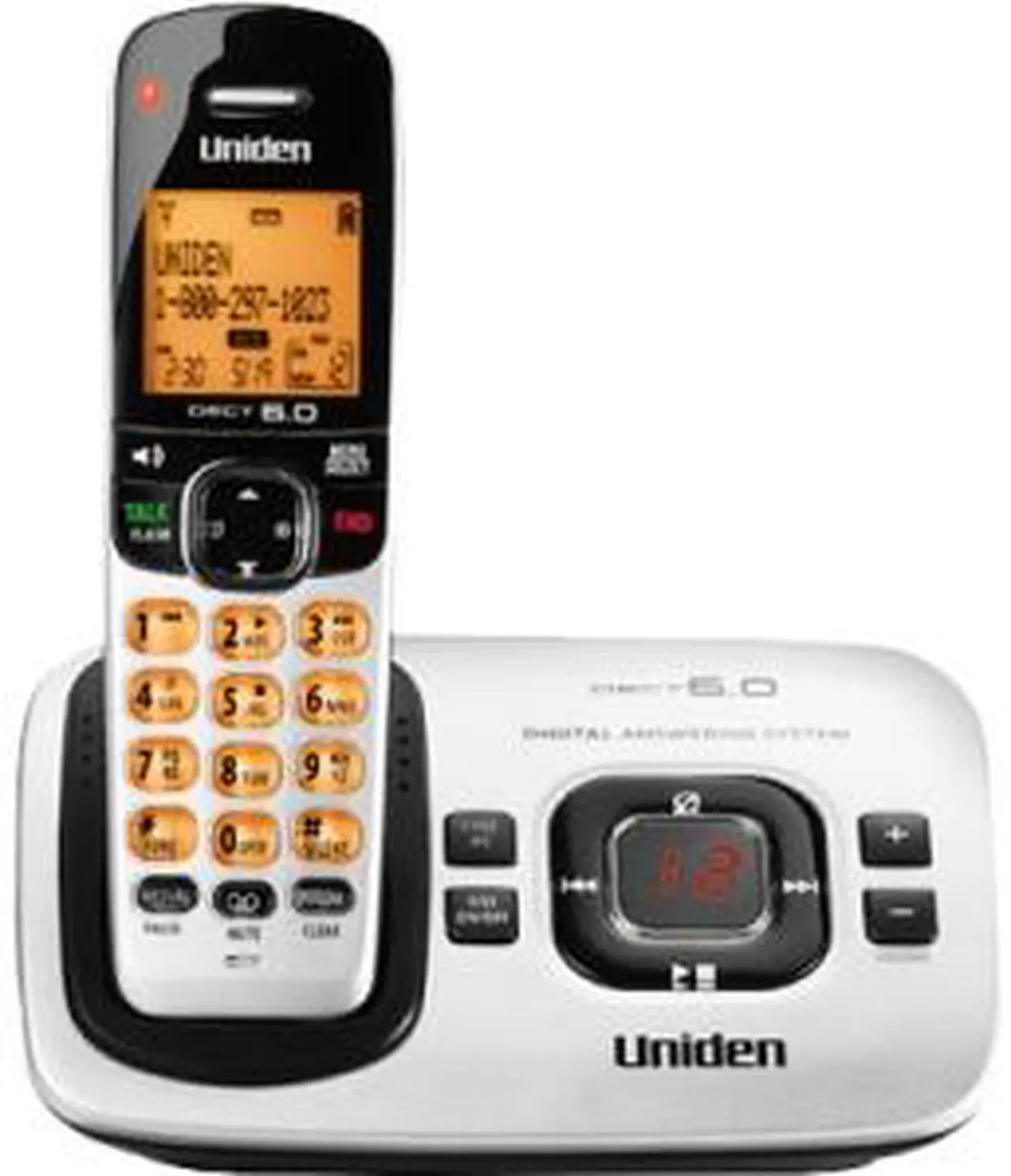 Uniden D1780 Cordless Phone - 1.90 GHz - DECT 6.0 with Digital ...