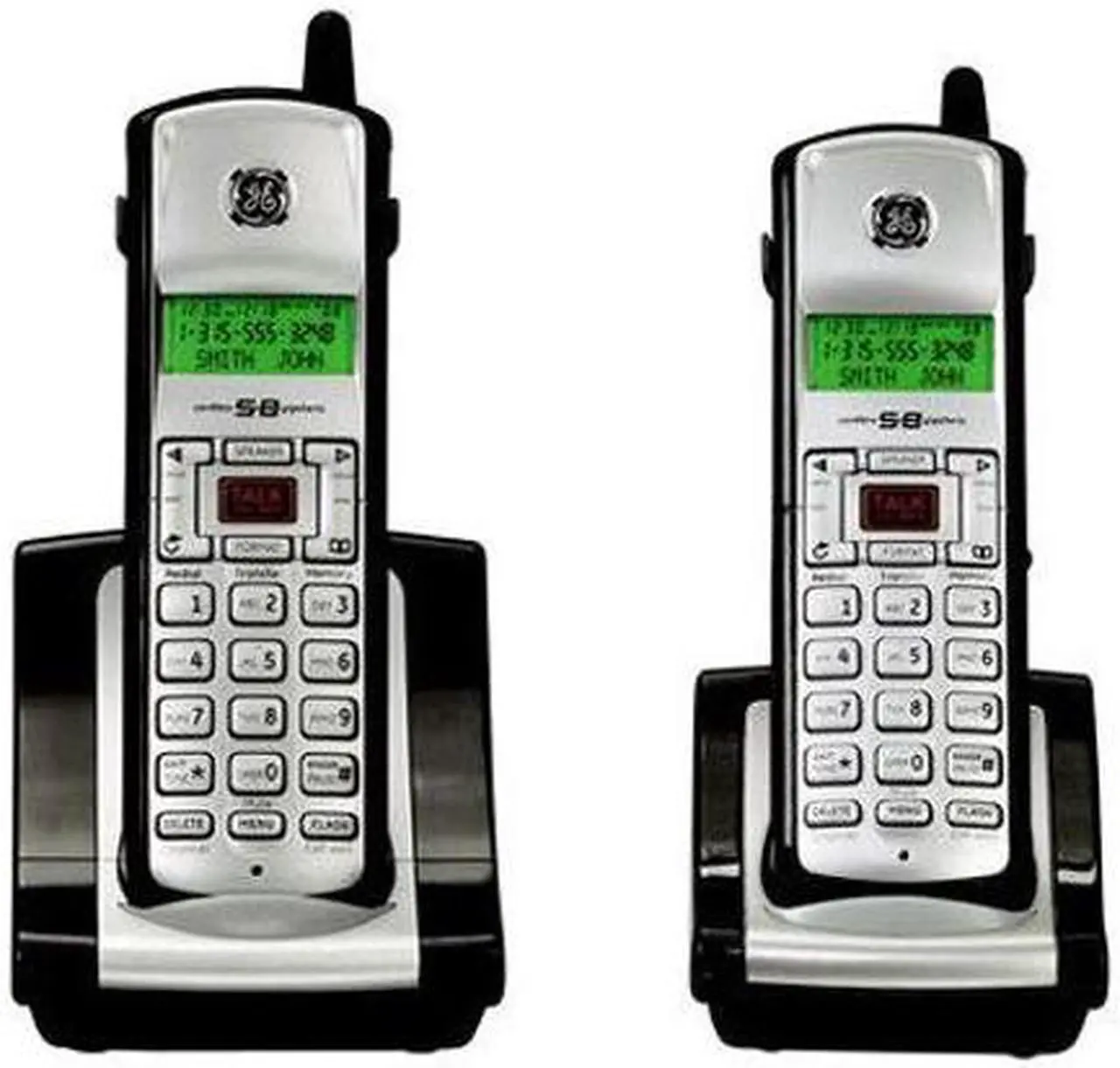 GE 25931EE2 5.8 GHz Analog 2X Handsets Cordless Phones - Newegg.com