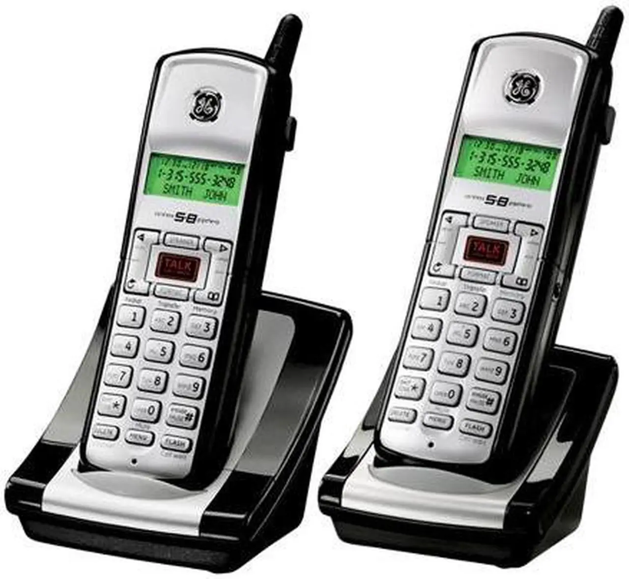 GE 25931EE2 5.8 GHz Analog 2X Handsets Cordless Phones - Newegg.com