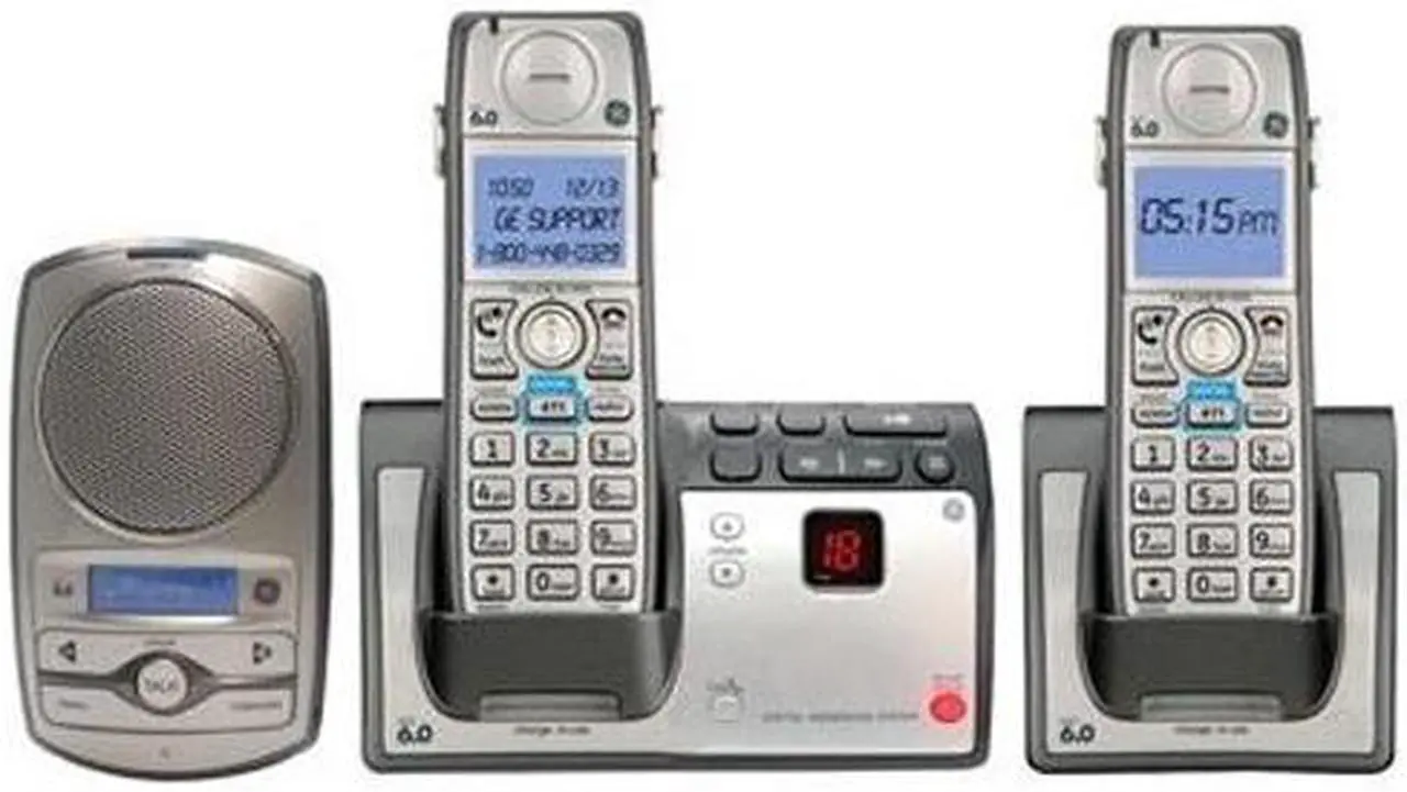 GE 28223EJ3 1.9 GHz Digital DECT 6.0 2X Handsets Cordless Phone ...