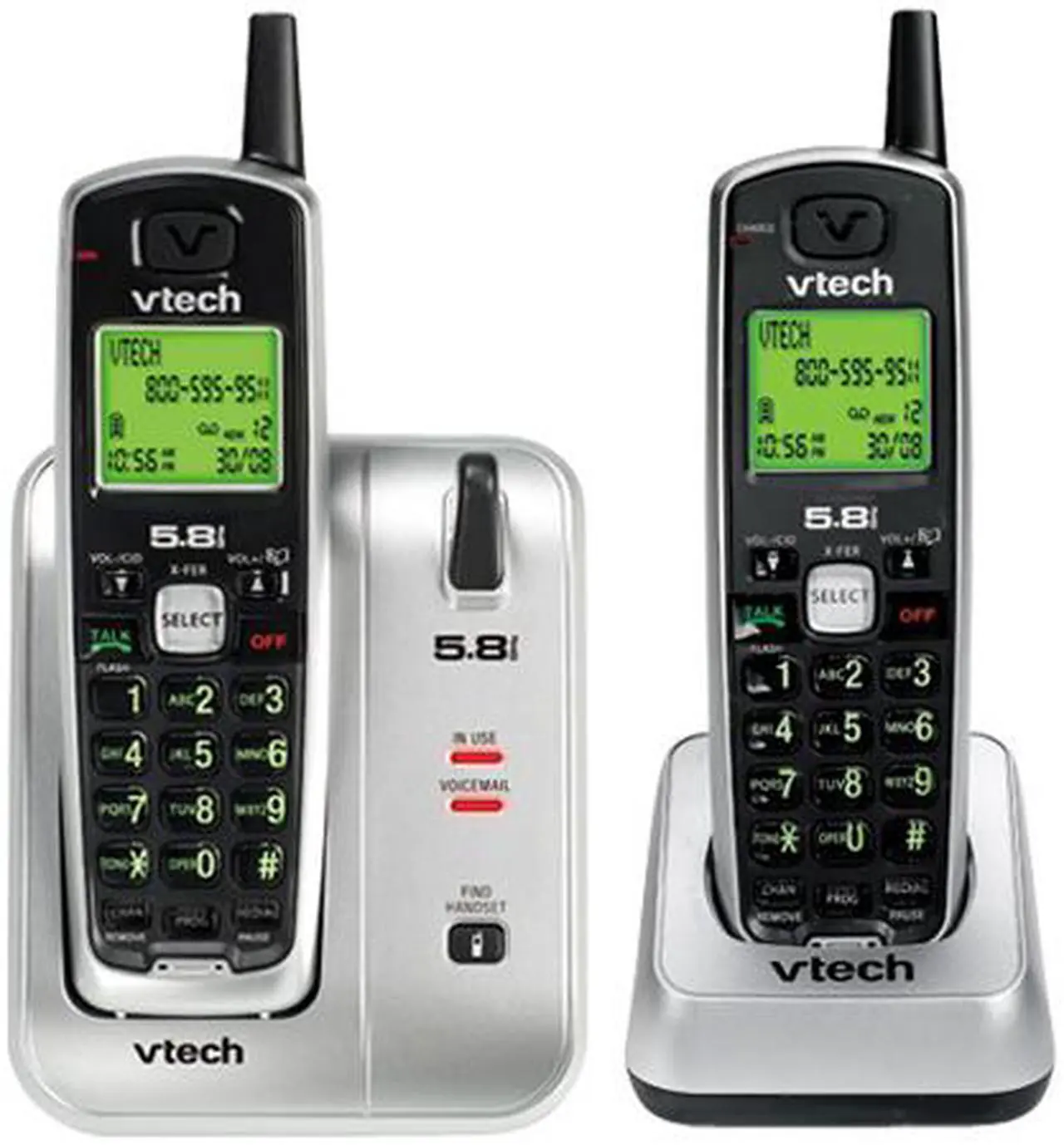 Vtech CS5111-2 5.8 GHz Analog 2X Handsets Cordless Phone - Newegg.com