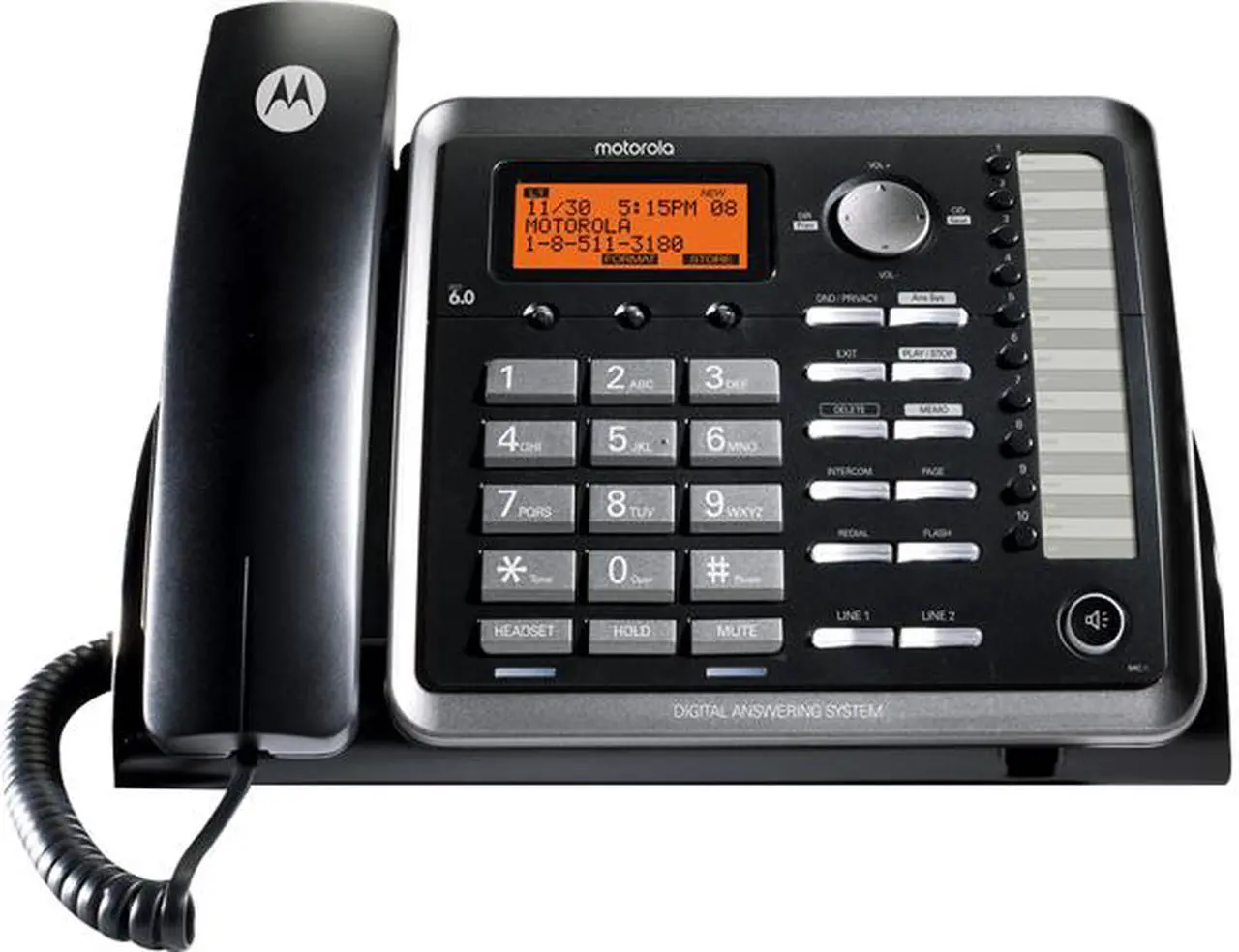 Telefield ML25254 Corded Phone, 2-Line, Black - Newegg.com