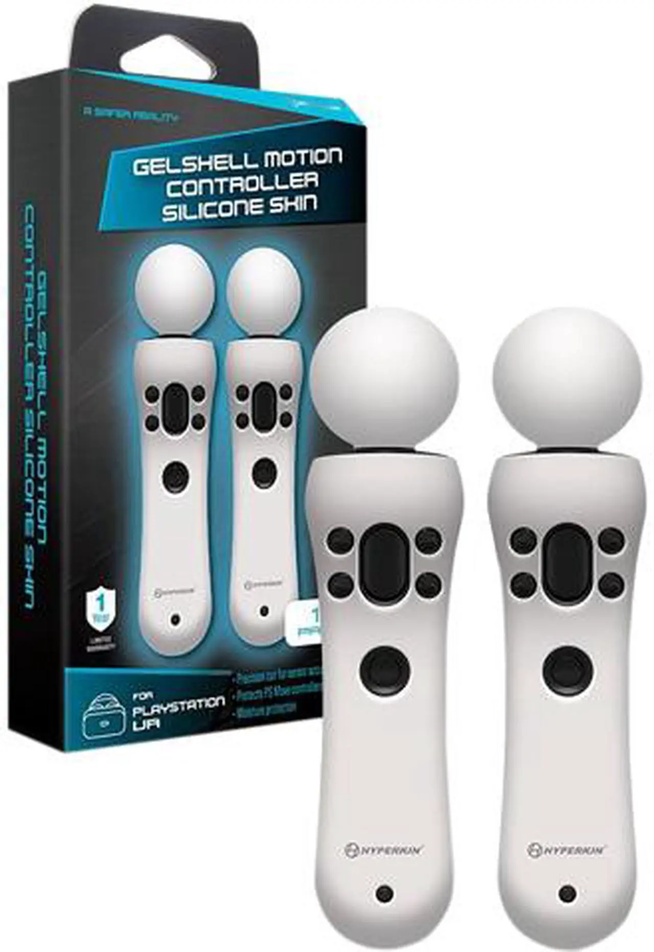 Hyperkin M07227-WH PS VR and PS4 GelShell Silicone Skin for Motion ...