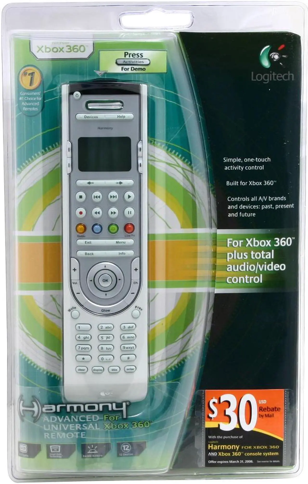Logitech Infrared Universal Remote Control for the Xbox 360 - Newegg.com