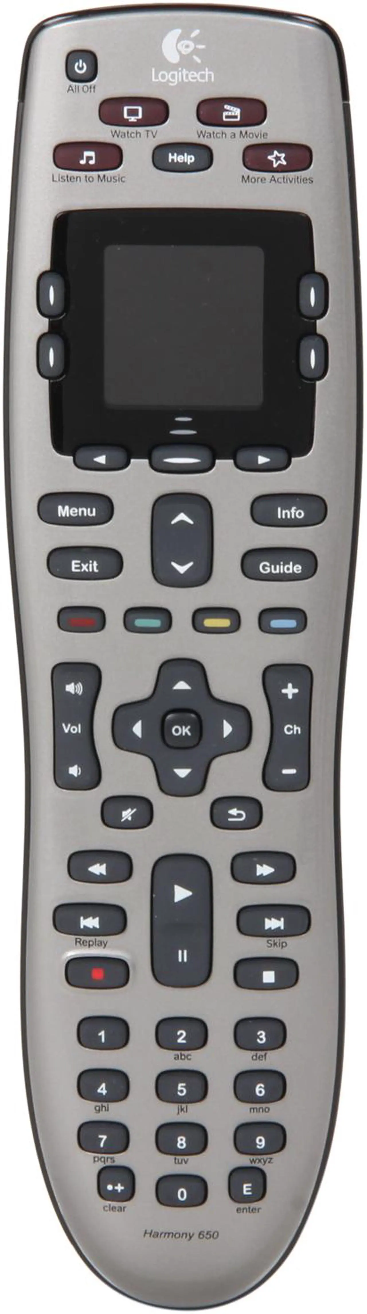Logitech Harmony 650 Remote Universal Remote Control - Silver - Newegg.com