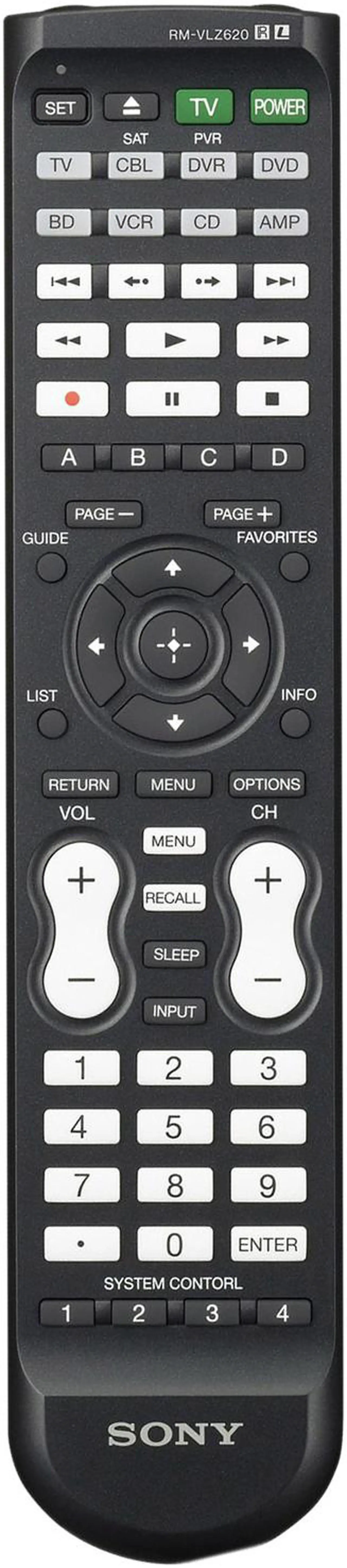 SONY RM-VLZ620 Infrared Universal Remote Control - Newegg.com