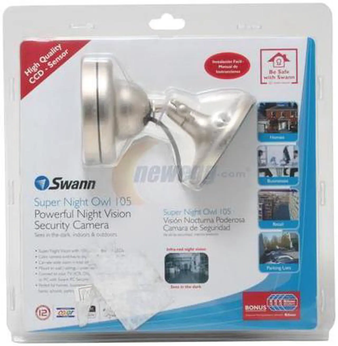 Swann SW-C-SNO Super Night OWL 105 Night Vision Security Camera ...