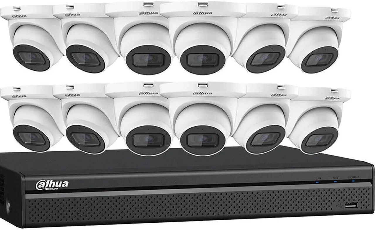 Dahua N564E124S 16 Channel Twelve (12) 4 MP Eyeball Cameras with One (1 ...