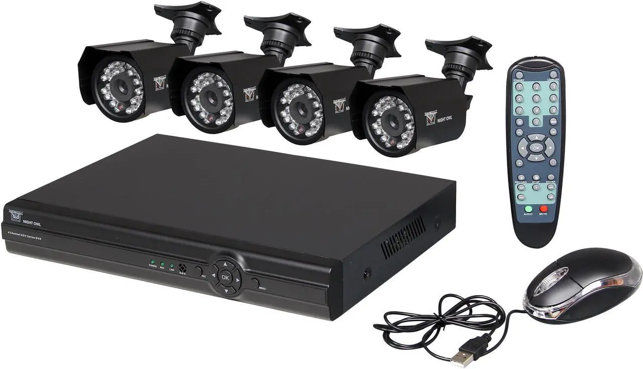 Night Owl ADV1-44500 4 Channel Surveillance DVR Kit - Newegg.com