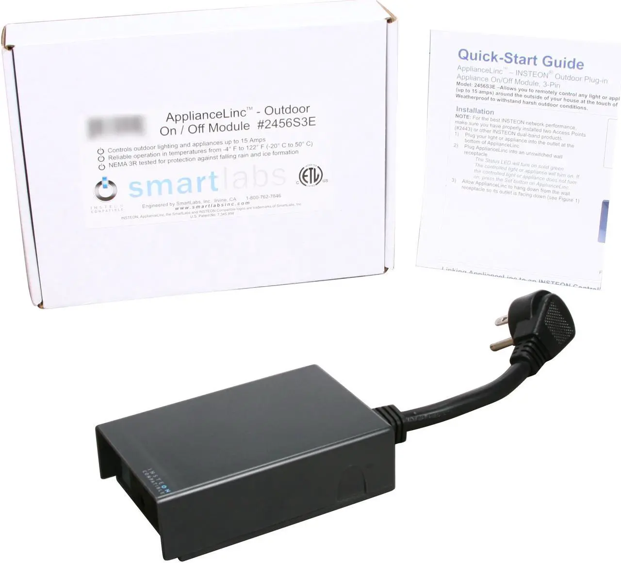 SmartLabs 2456S3E ApplianceLinc - INSTEON Outdoor Plug-In On / Off ...