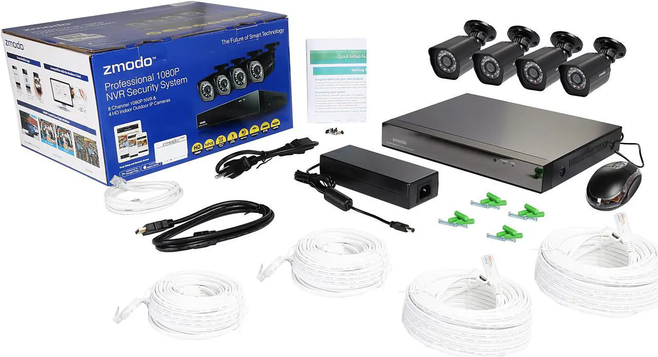 Open Box: Zmodo 8 Channel NVR with 1TB HDD 4 Full HD 1080p sPoE IP ...