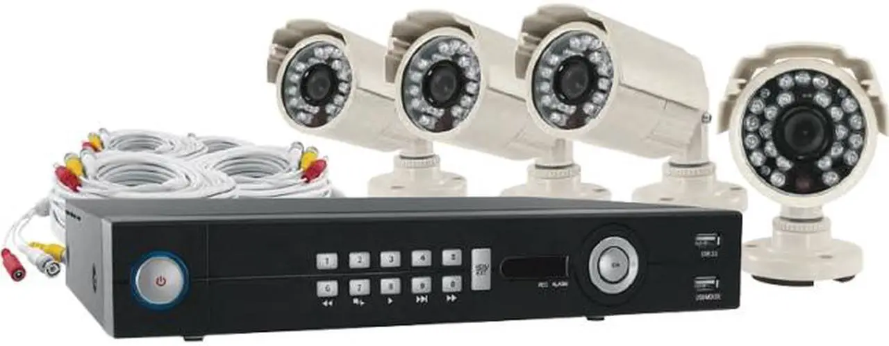 Mace MDIY-DVR044CKIT DIY CCTV 4 Channel 500GB DVR & 4 Camera System Kit ...
