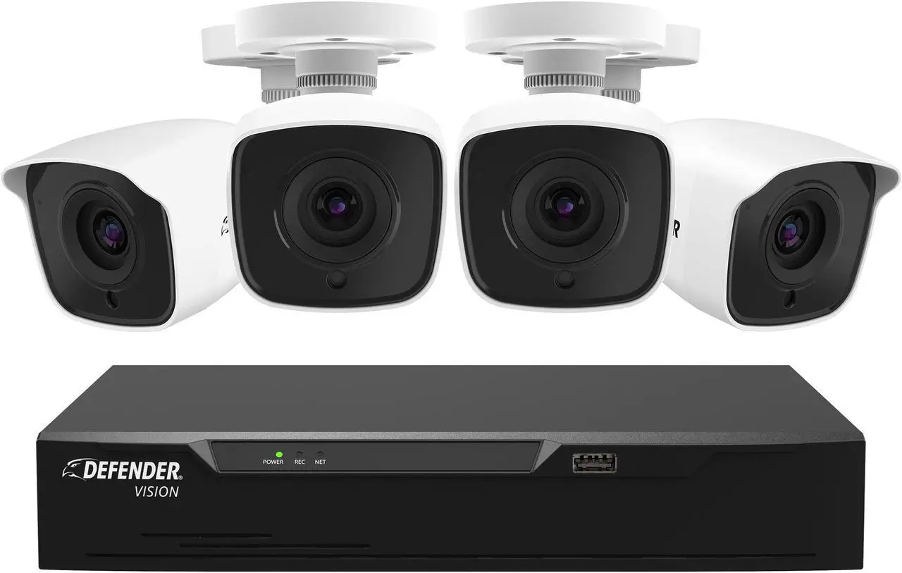 Defender Ultra HD 4K (8MP) Wired Security System with 4 Night Vision ...