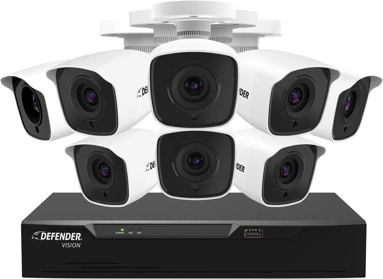 Defender Ultra HD 4K (8MP) Wired Security System with 8 Night Vision ...