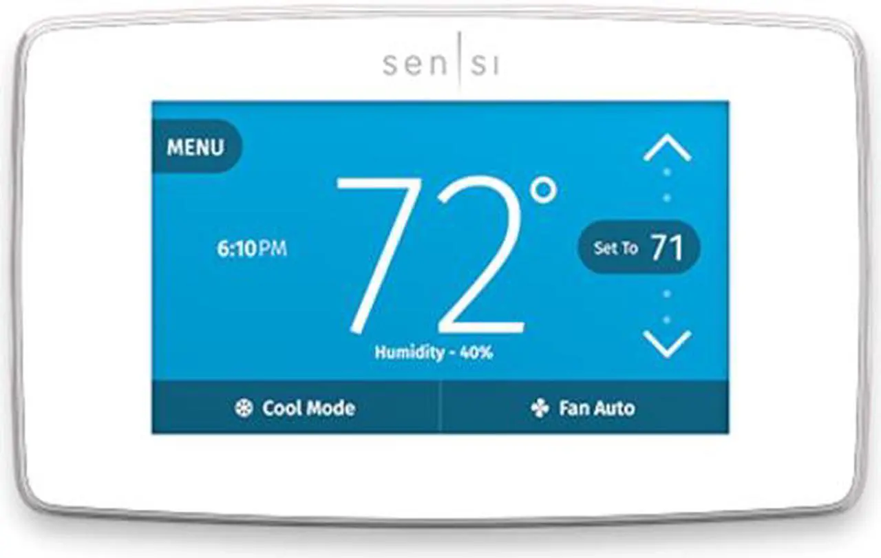 Sensi Touch 2 Smart Programmable Wi-Fi Thermostat (Utility Version, C-Wire Required) - White ...
