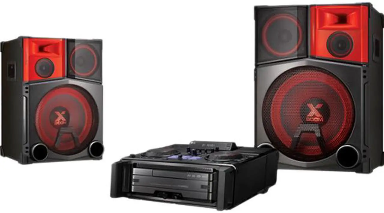 LG CM9950 4400w Mini Hi-Fi System - Black/red - Newegg.com
