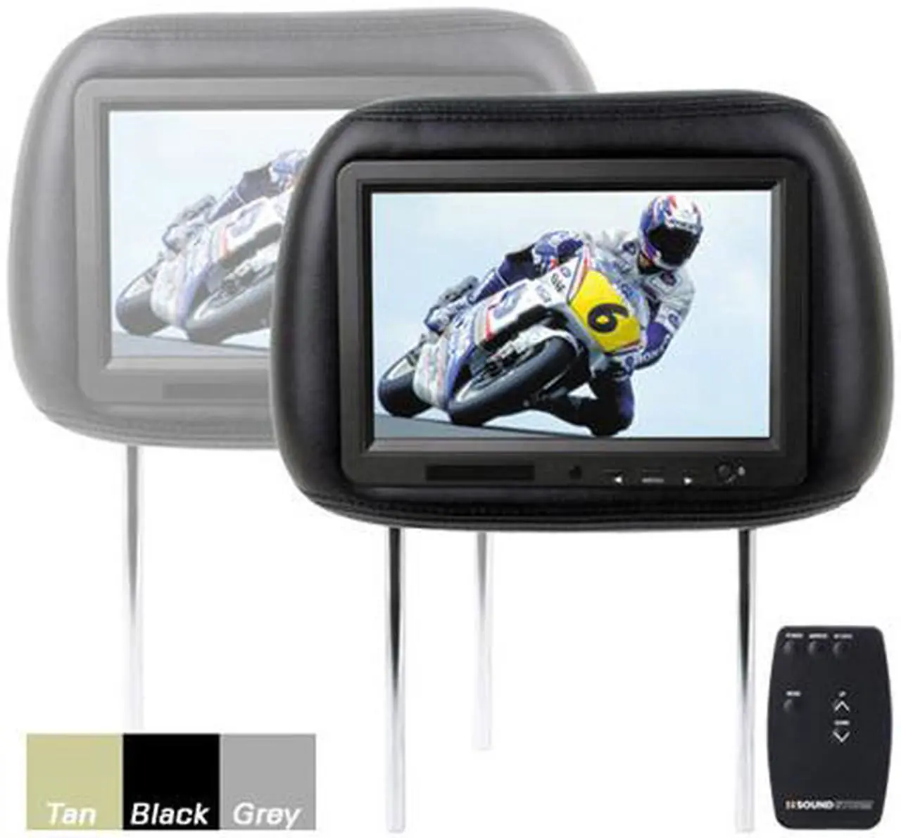 BOSS AUDIO Headrests 7" TFT Monitor, One pair Gray - Newegg.com