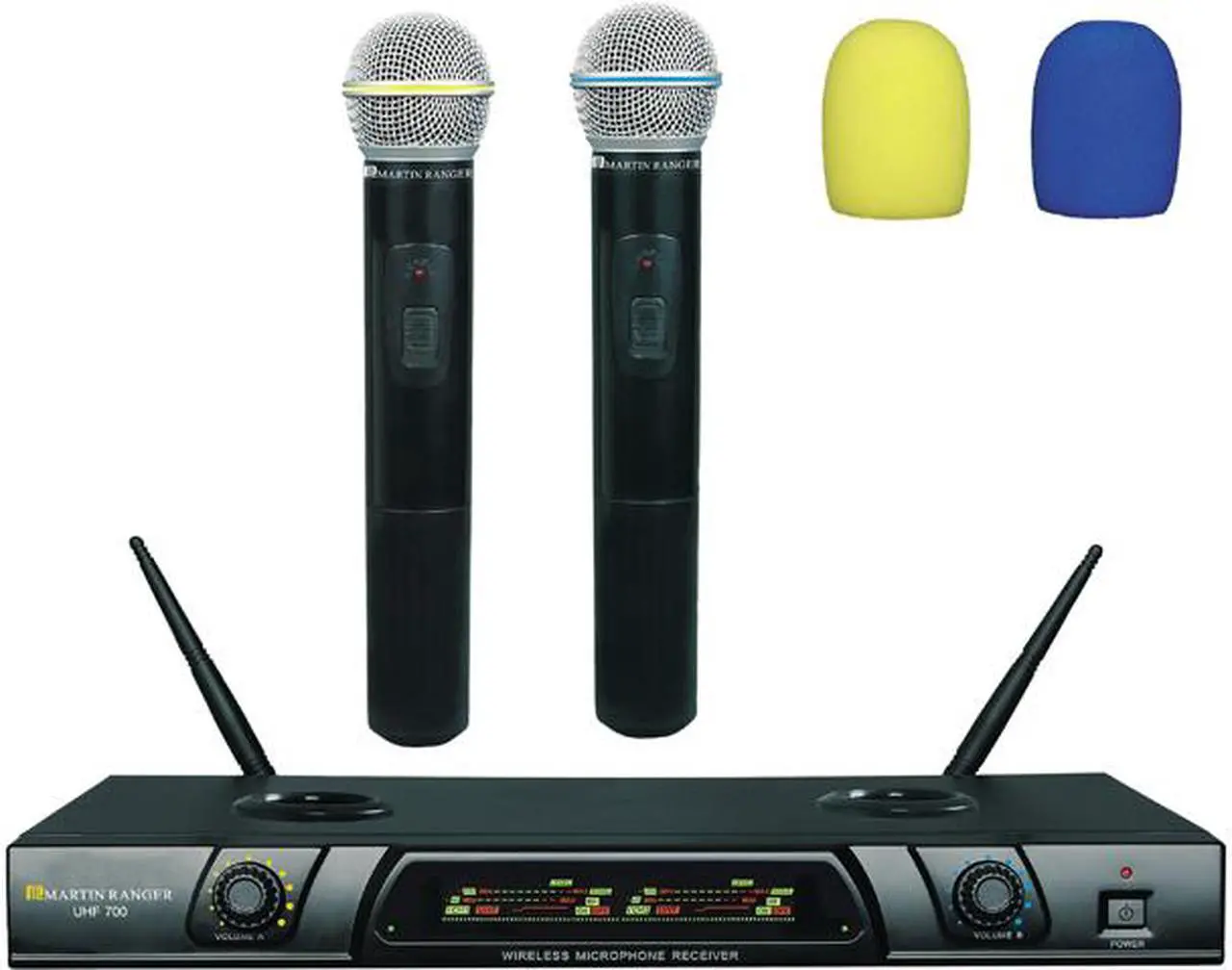 Martin Ranger UHF-700 Rechargeable UHF Dual Wireless Microphone system ...