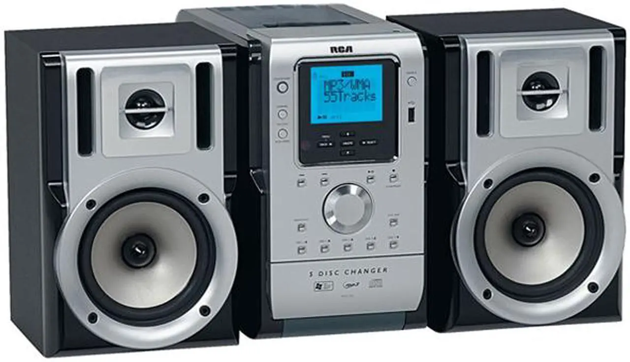 RCA CD 5-Disc Changer Shelf System RS2135i - Newegg.com