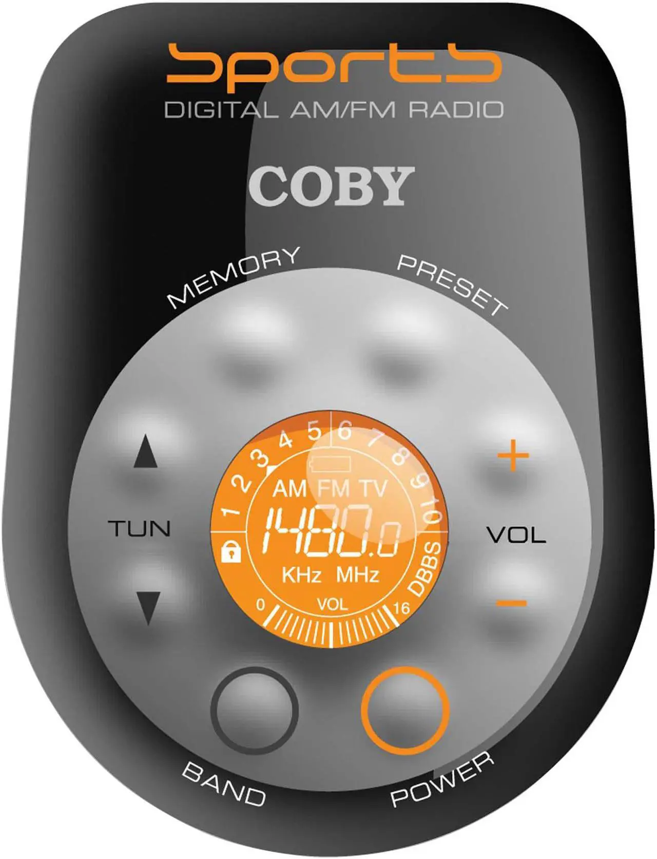 COBY All-Weather Sport AM/FM Digital Radio with Arm Band CX96 - Newegg.com