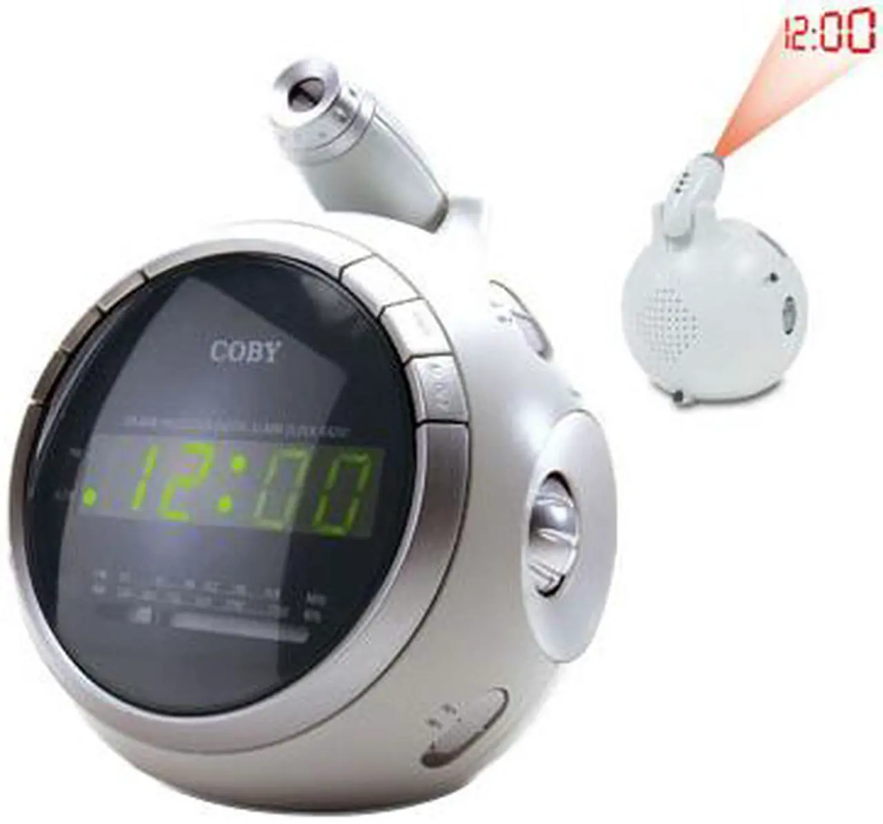 COBY CRA78 Digital AM/FM Alarm Clock Radio with Built-in Projector ...