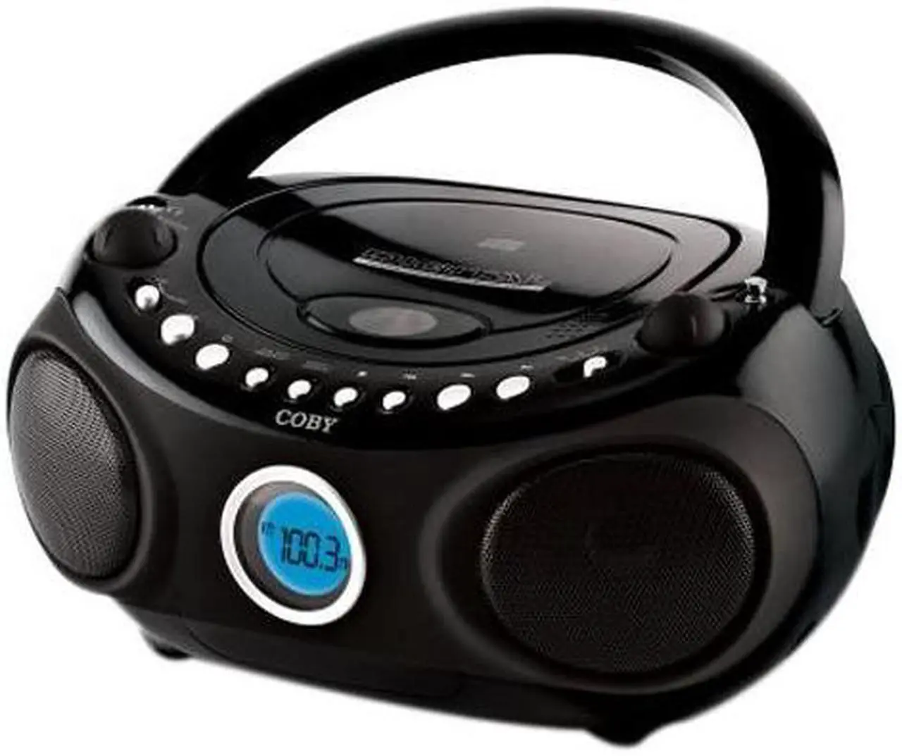 COBY Portable CD Player with AM/FM Radio and Clock Display(Black ...