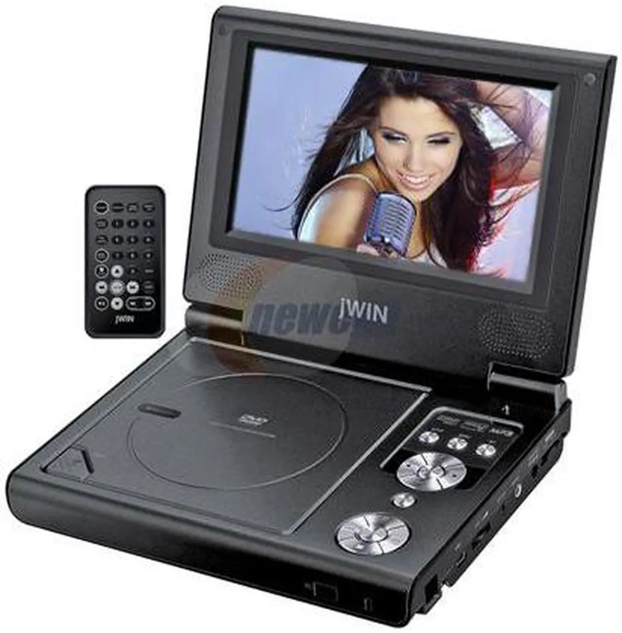 jWIN JD-VD768 7" Wide Screen Portable DVD / MPEG4 Player with USB ...