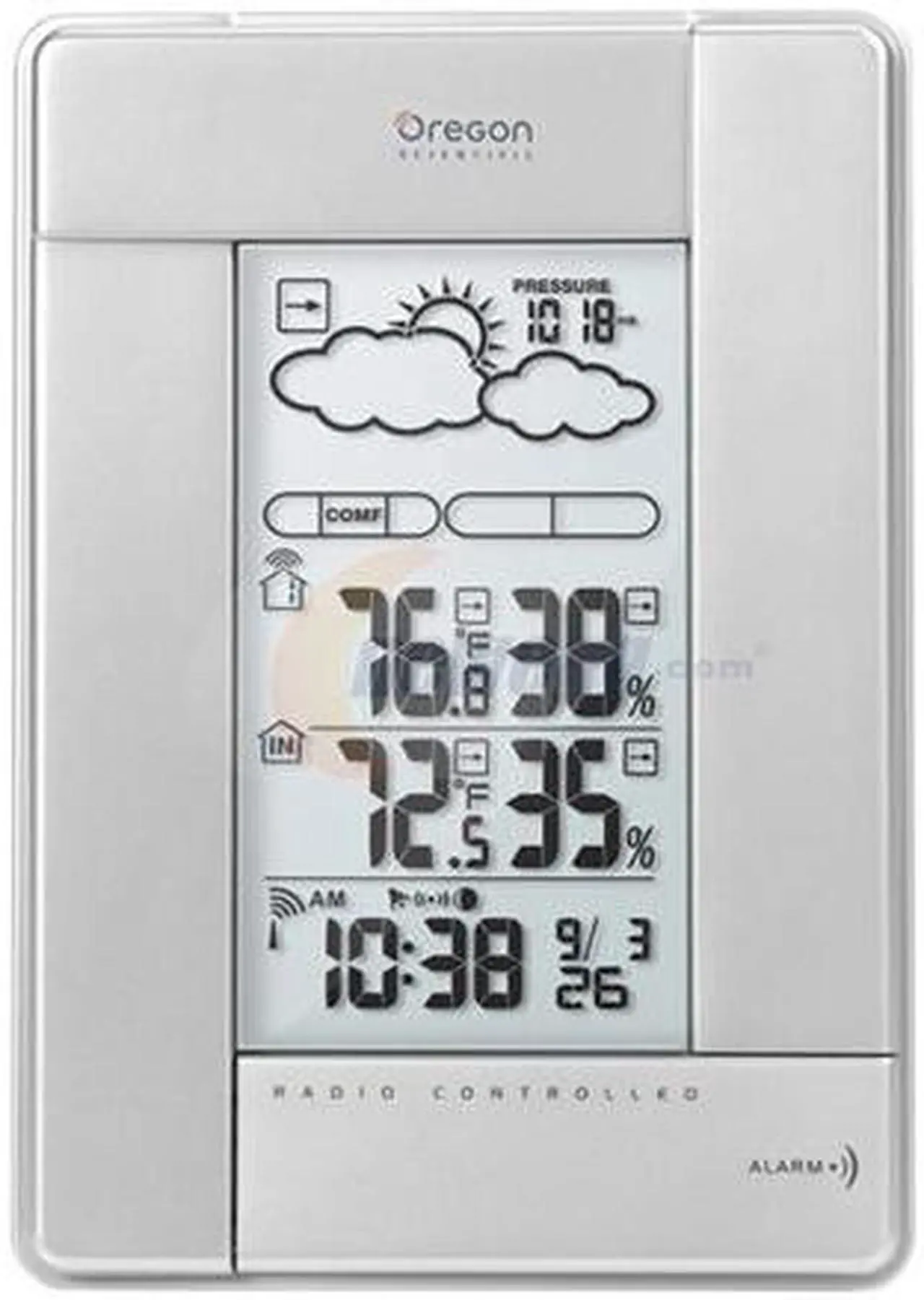Oregon Scientific BAR-388HGA-SILVER Wireless Weather Station with ...