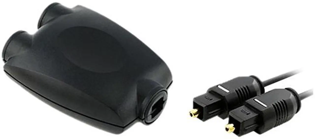 Insten Model 675480 3pk Toslink Optical 6FT Cable + Splitter Adapter ...